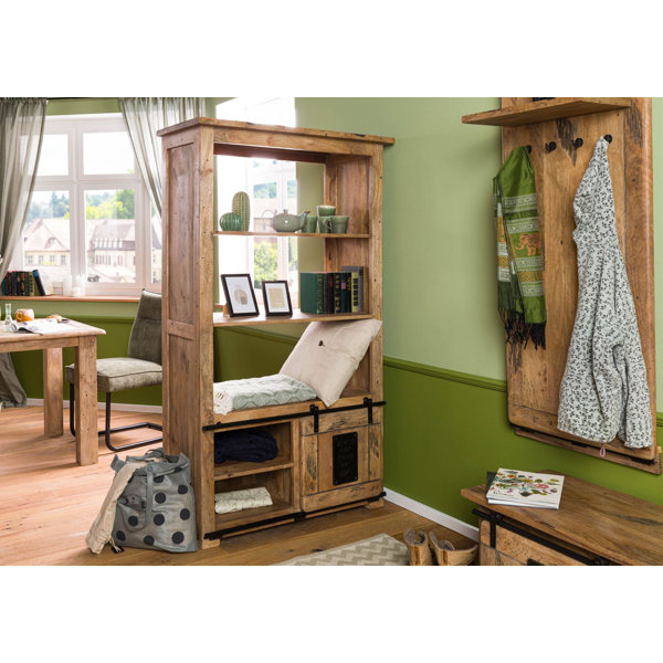 Massivmoebel24 Railway 1750cm H x 100cm W Solid Wood Standard Bookcase | Wayfair.co.uk